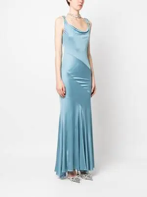 Blumarine Knot-detail Maxi-length Dress