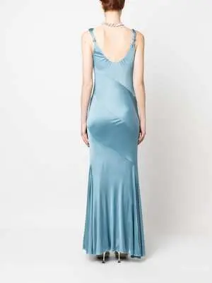 Blumarine Knot-detail Maxi-length Dress