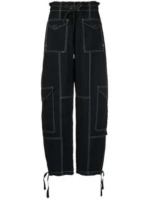 GANNI Topstitch Cargo Trousers
