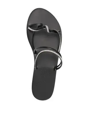 ANCIENT GREEK SANDALS Fantasia Crystal-embellished Slides - Black