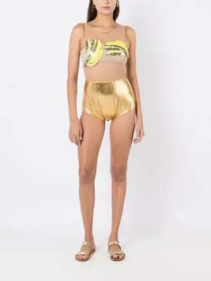 BRIGITTE Banana-embellished One-piece - Gold