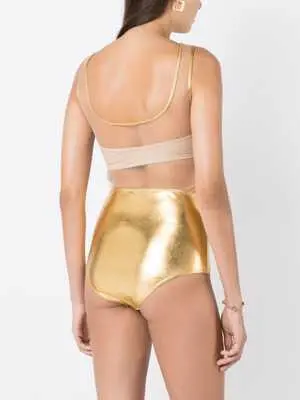 BRIGITTE Banana-embellished One-piece - Gold
