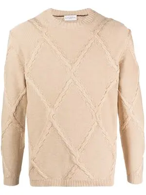 BALLANTYNE Textured Cotton Jumper
