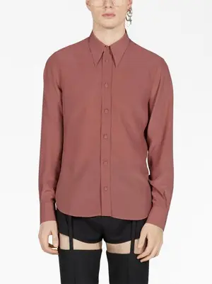 Gucci Long-sleeve Silk Shirt