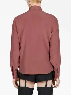 Gucci Long-sleeve Silk Shirt