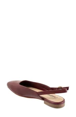 Trotters Holly Slingback Flat - Sangria