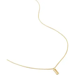 Monica Vinader Initial Pendant Necklace - 18ct Gold Vermeil/ss- I