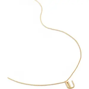 Monica Vinader Initial Pendant Necklace - 18ct Gold Vermeil/ss- U