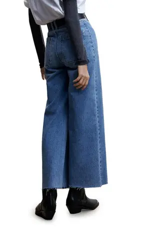 Mango High-waist Culotte Jeans