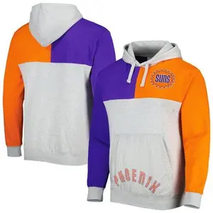 Mitchell & Ness Phoenix Suns Tie-breaker Pullover Hoodie - Heather Gray