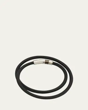 Tateossian Double-wrap Rubber Bracelet