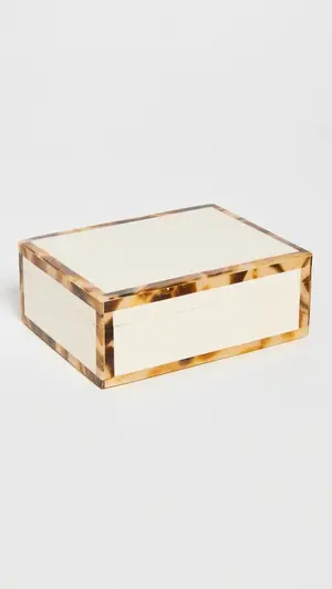 TIZO DESIGN Resin With Faux Horn Border Box