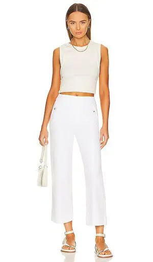 Spanx Stretch Twill Cropped Wide Leg Pant