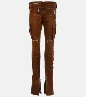 LAQUAN SMITH Leather Straight Leg Pants
