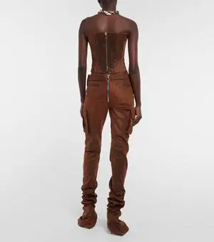 LAQUAN SMITH Leather Straight Leg Pants