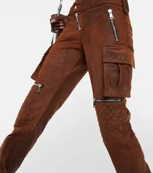 LAQUAN SMITH Leather Straight Leg Pants