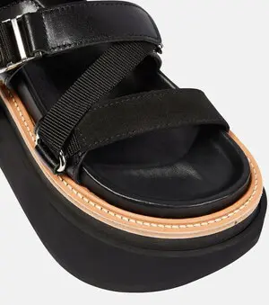 Sacai Lace-up Leather Sandals