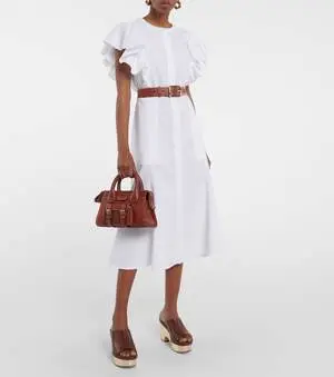 Chloé Oli Leather Platform Mules