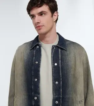 Rick Owens Faded Denim Shirt Jacket