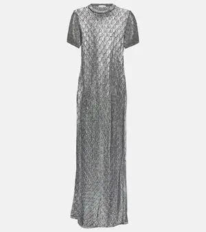 Rabanne Metallic Knit Maxi Dress