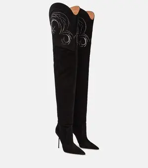 Paris Texas Gold Tone Boots For Women