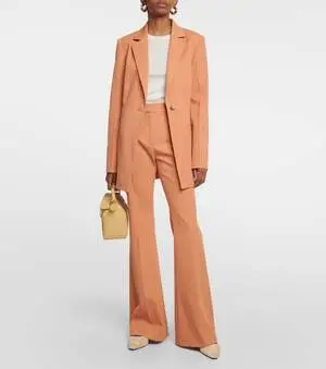 JOSEPH Aveline High-rise Flared Gabardine Pants