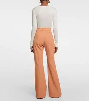 JOSEPH Aveline High-rise Flared Gabardine Pants