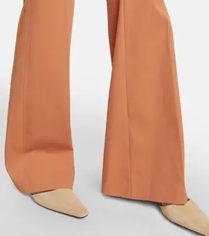 JOSEPH Aveline High-rise Flared Gabardine Pants