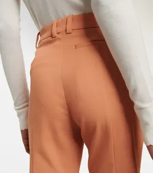 JOSEPH Aveline High-rise Flared Gabardine Pants