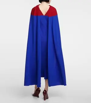 ROKSANDA Elina Cape Midi Dress - Blue