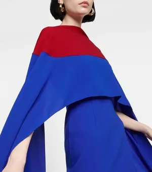 ROKSANDA Elina Cape Midi Dress - Blue