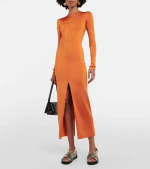 Marni Jersey Midi Dress - Orange