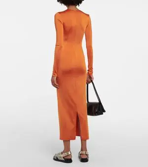 Marni Jersey Midi Dress - Orange