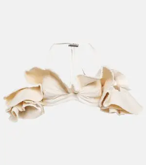Jacquemus La Brassière Artichaut Crop Top - White