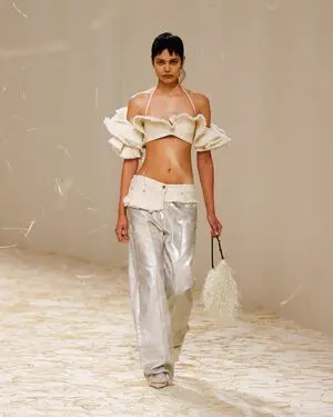 Jacquemus La Brassière Artichaut Cotton Crop Top - White