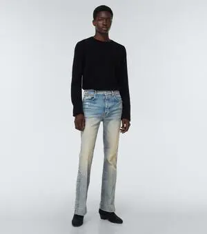 Amiri Distressed Embellished Denim Jeans