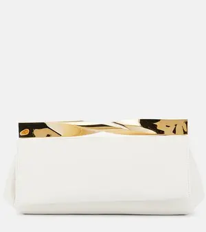 AQUAZZURA Twist Leather Clutch