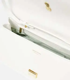 AQUAZZURA Twist Leather Clutch