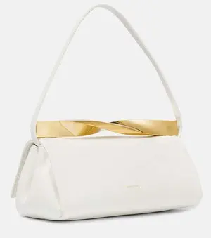 AQUAZZURA Twist Leather Clutch