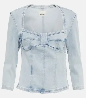 Isabel Marant Vanio Bleached Denim Top