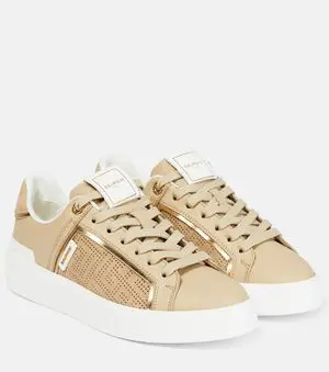 Balmain B Court Perforated Leather Sneakers