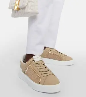 Balmain B Court Perforated Leather Sneakers