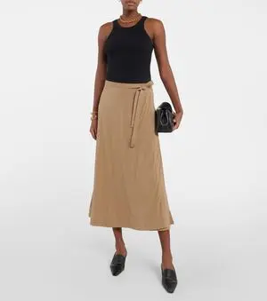 TOTEME Jersey Wrap Skirt - Beige