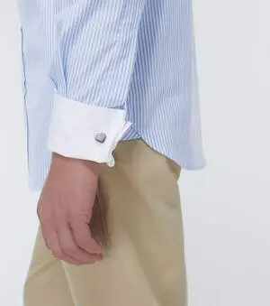 WINNIE N.Y.C Striped Cotton Poplin Shirt