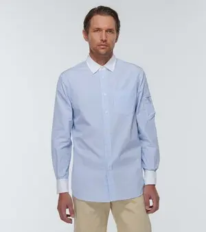 WINNIE N.Y.C Striped Cotton Poplin Shirt