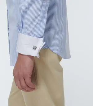 WINNIE N.Y.C Striped Cotton Poplin Shirt