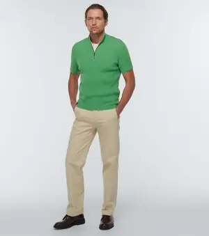 WINNIE N.Y.C Wool Half-zip Sweater