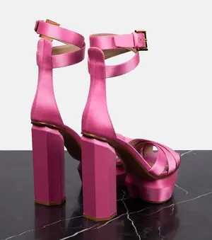 Balmain Ava Satin Platform Sandals
