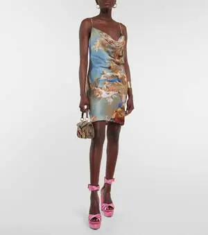 Balmain Ava Satin Platform Sandals