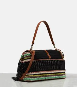 Chloé Penelope Large Leather-trimmed Shoulder Bag